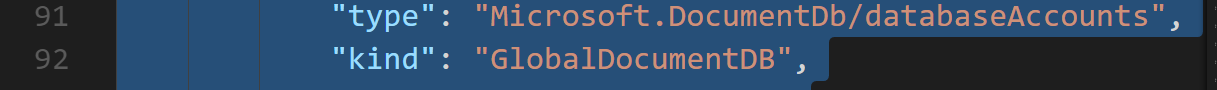 Autocomplete Not Finding Resource Type Microsoftdocumentdbdatabaseaccount · Issue 35