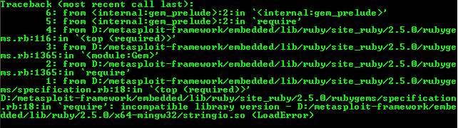 Error on Win7 x64 (SP 1) · Issue #11648 · rapid7/metasploit-framework · GitHub
