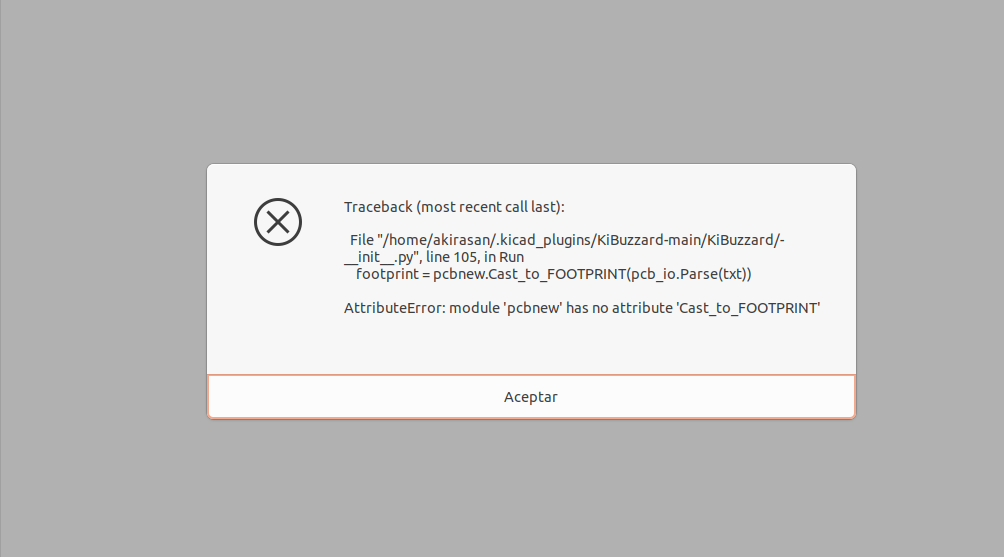 AttibuteError: module 'pcbnew' has no atrribute 'Cast_to_FOOTPRINT' · Issue #2 · gregdavill ...