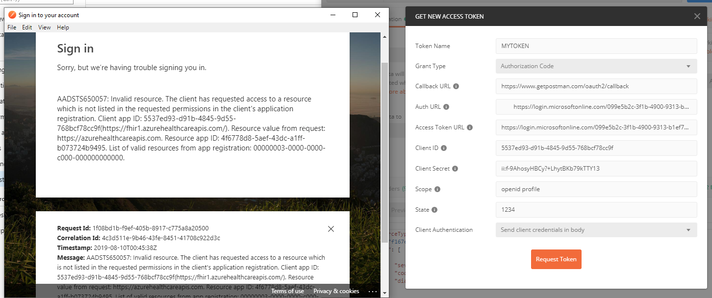 Access token error login · Issue #36847 · MicrosoftDocs/azure-docs · GitHub