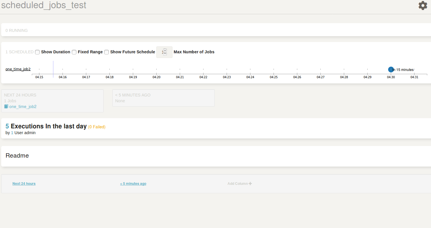 One Time Scheduled Job Seen As Running In Rundeck Dashboard · Issue