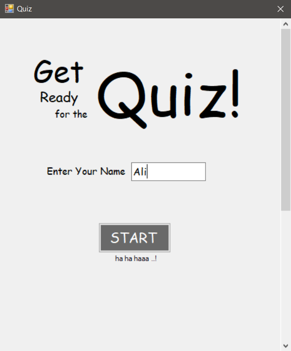 GitHub - tabaraei/Windows-Forms-App-Quiz: Simulate a quiz with some ...