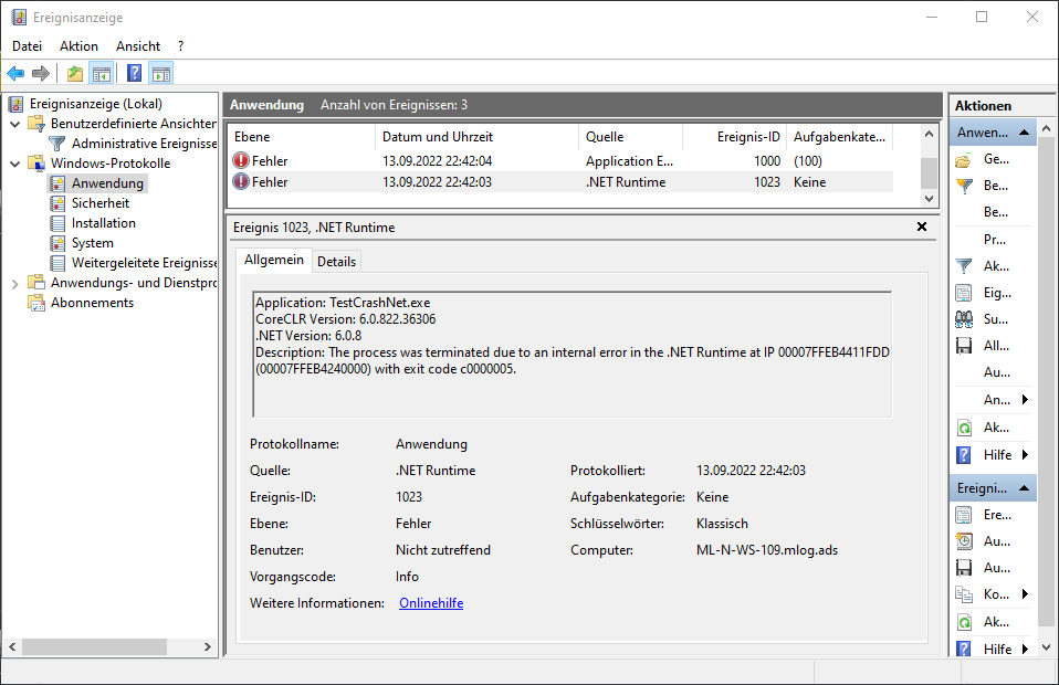 Crash with unmanged DLL did not create a StackTrace in Eventlog · Issue #75245 · dotnet/runtime ...