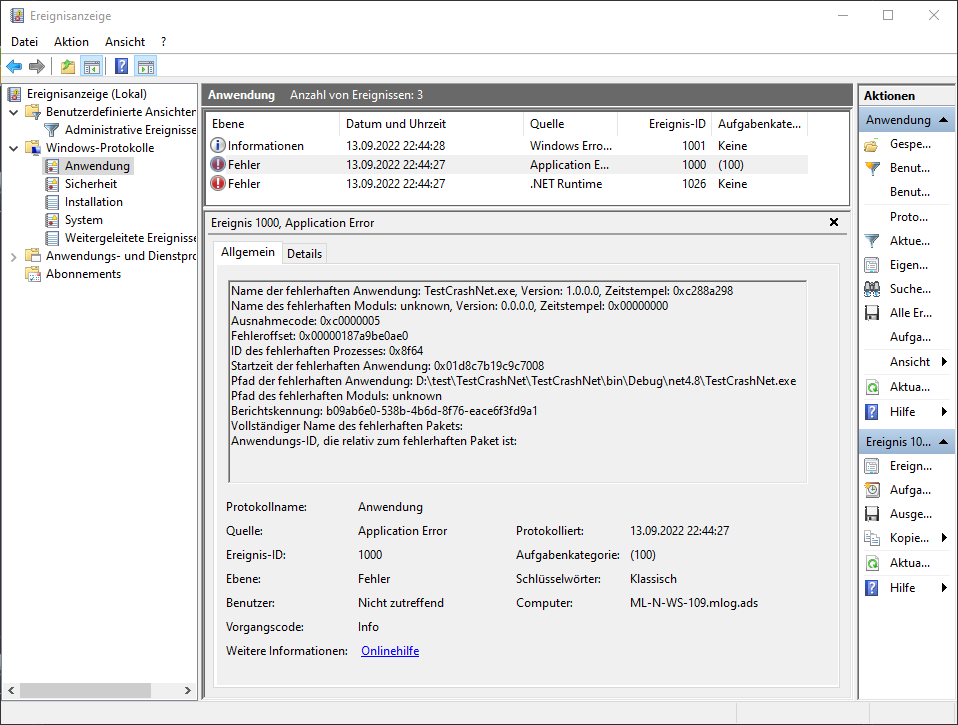Crash with unmanged DLL did not create a StackTrace in Eventlog · Issue #75245 · dotnet/runtime ...