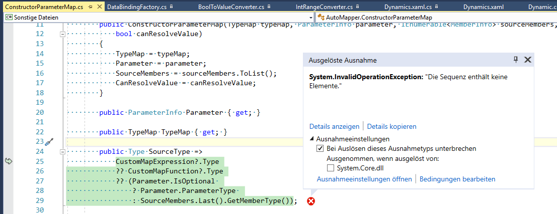 Bug After Switching To V8 · Issue 2882 · Automapper Automapper · Github