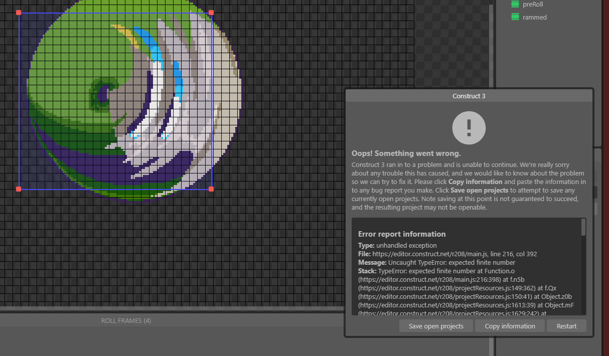 C3 crashes when moving all collision polys at once · Issue #4051 · Scirra/Construct-bugs · GitHub