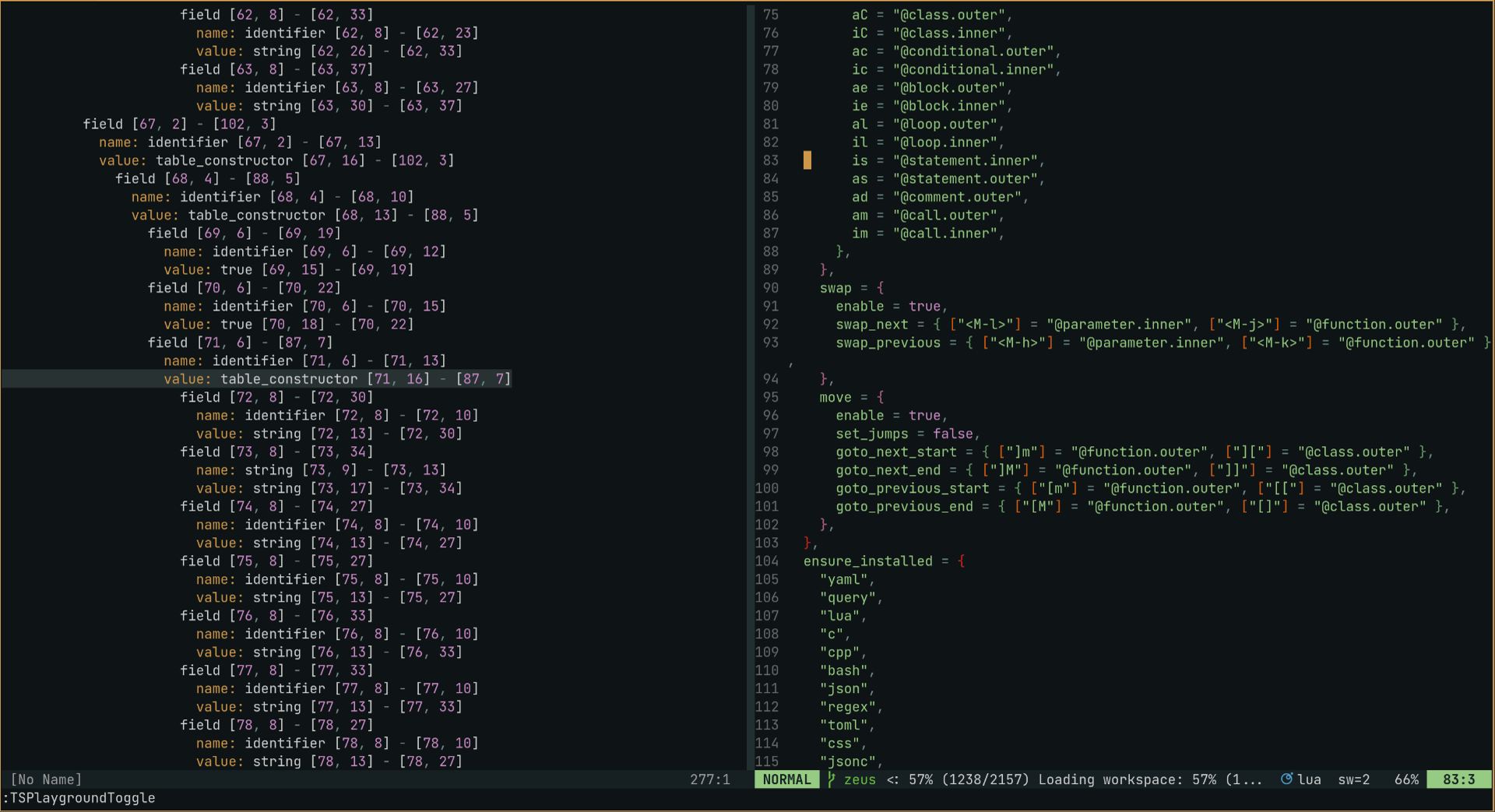 rainbow with nvim-treesitter-textobjects not work · Issue #88 · p00f/nvim-ts-rainbow · GitHub