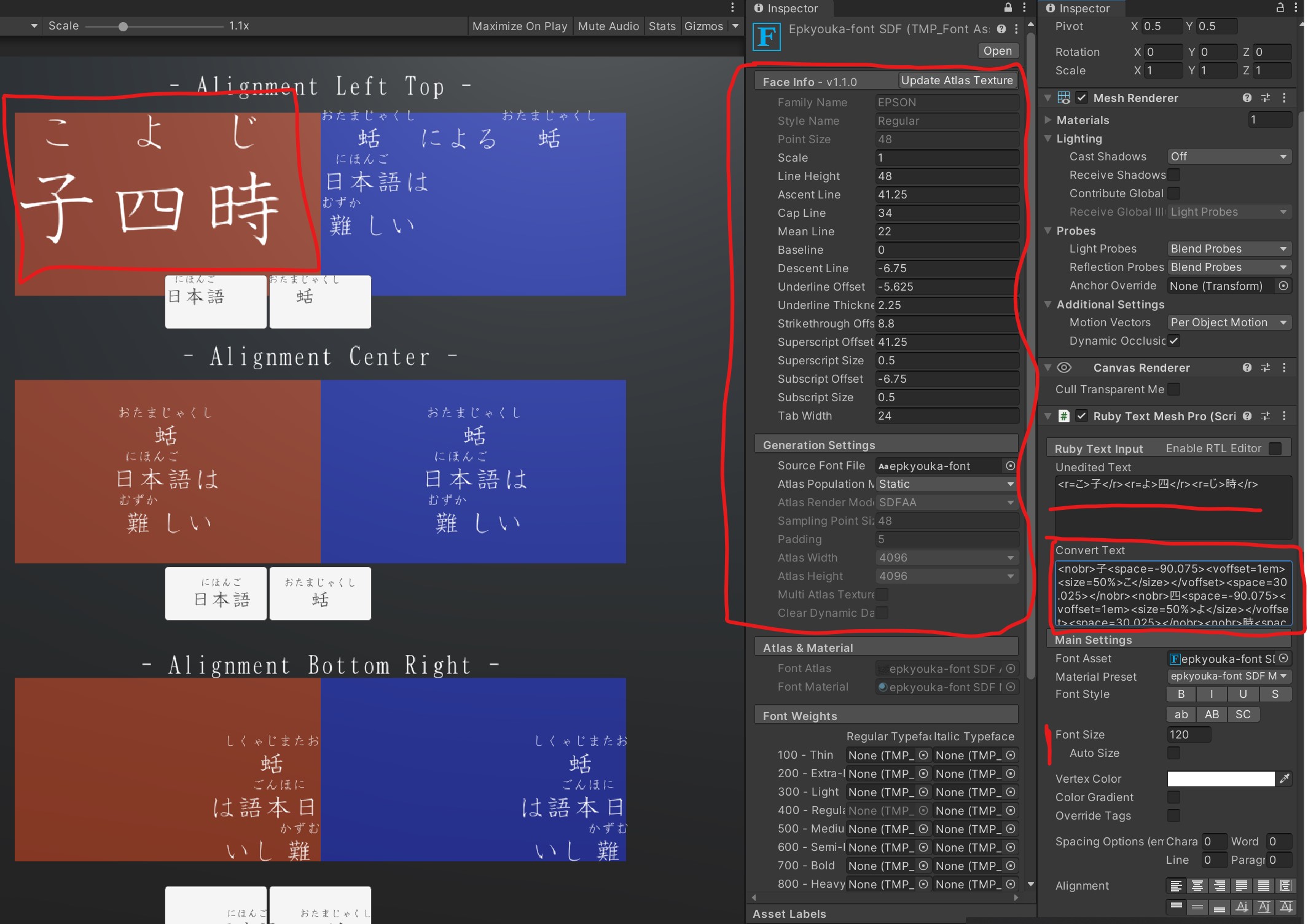 Furigana not lining up with base text · Issue #4 · jp-netsis/RubyTextMeshPro · GitHub