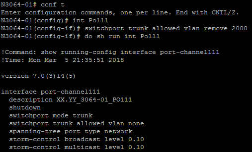 NXOS_SWITCHPORT --- REMOVE VLAN FROM TRUNK INTERFACE · Issue #37046 · ansible/ansible · GitHub