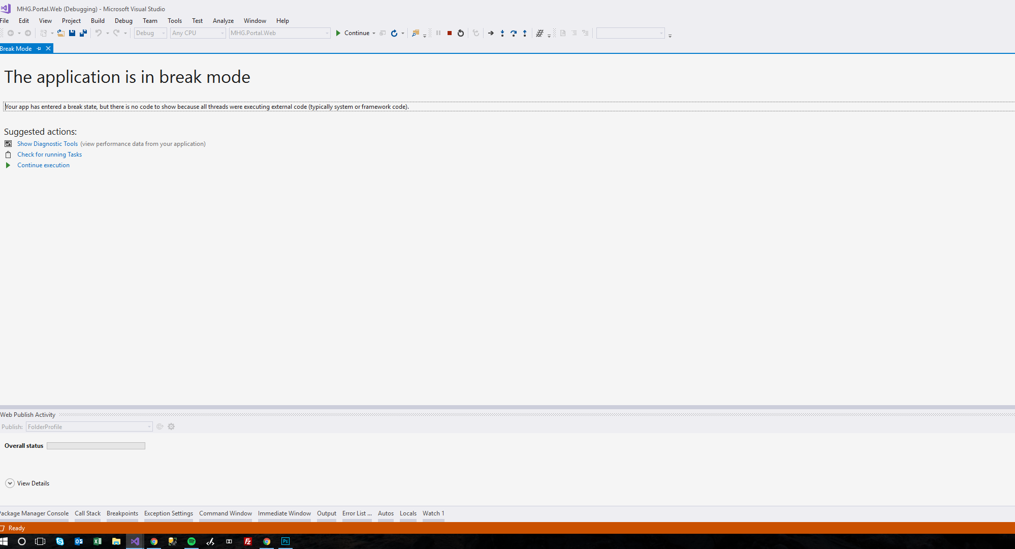 Break points bring up a "This application is in break mode" · Issue #3952 · microsoft/PTVS · GitHub