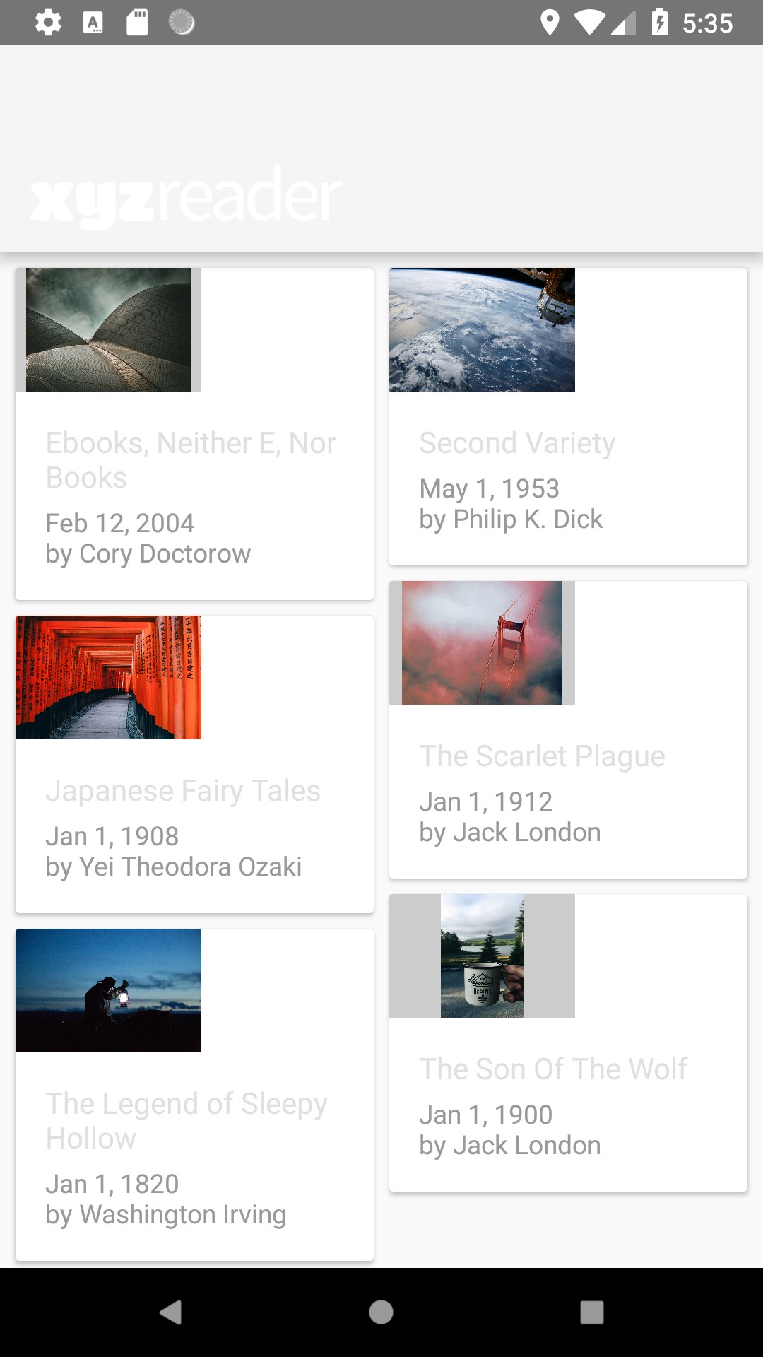 GitHub - gianlucaDp/Xyz-Reader: Project for Udacity GoogleProject for the Android Developer ...