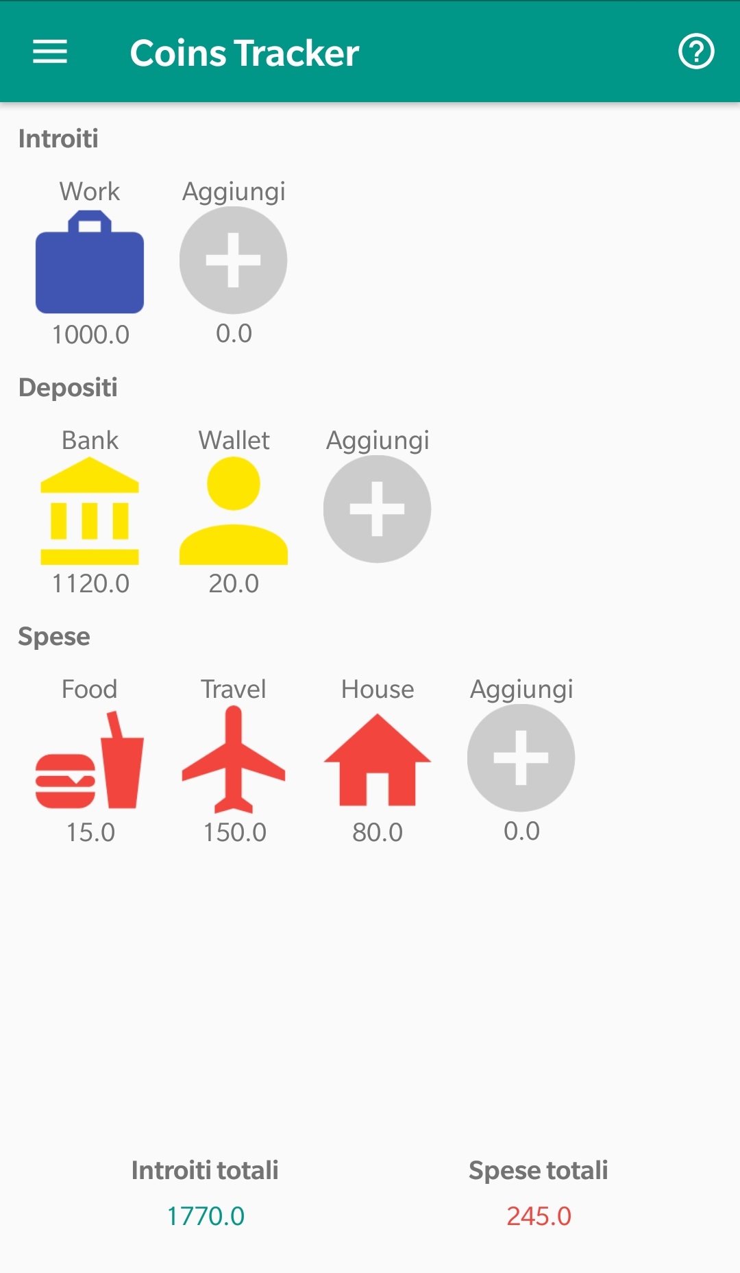 GitHub - gianlucaDp/Coins-Tracker: Manage your finance, track your expenses