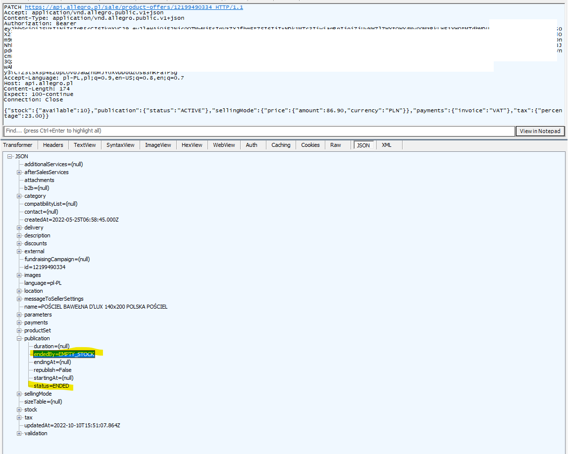 PATCH /sale/product-offers/{offerId} · Issue #6300 · allegro/allegro-api · GitHub