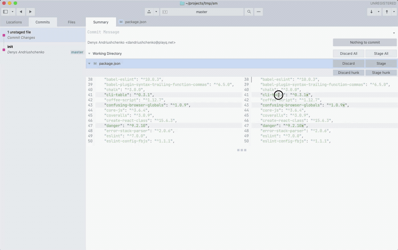 Stage/Discard for single lines doesn't work · Issue #881 · sublimehq/sublime_merge · GitHub