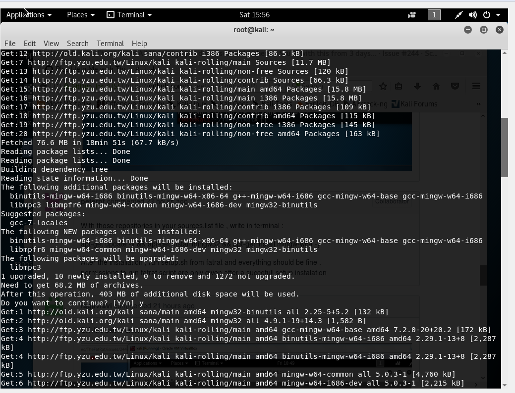 Solved... TheFatRat Installation Issue... :-) [ mingw-32 & mingw-w64 ...