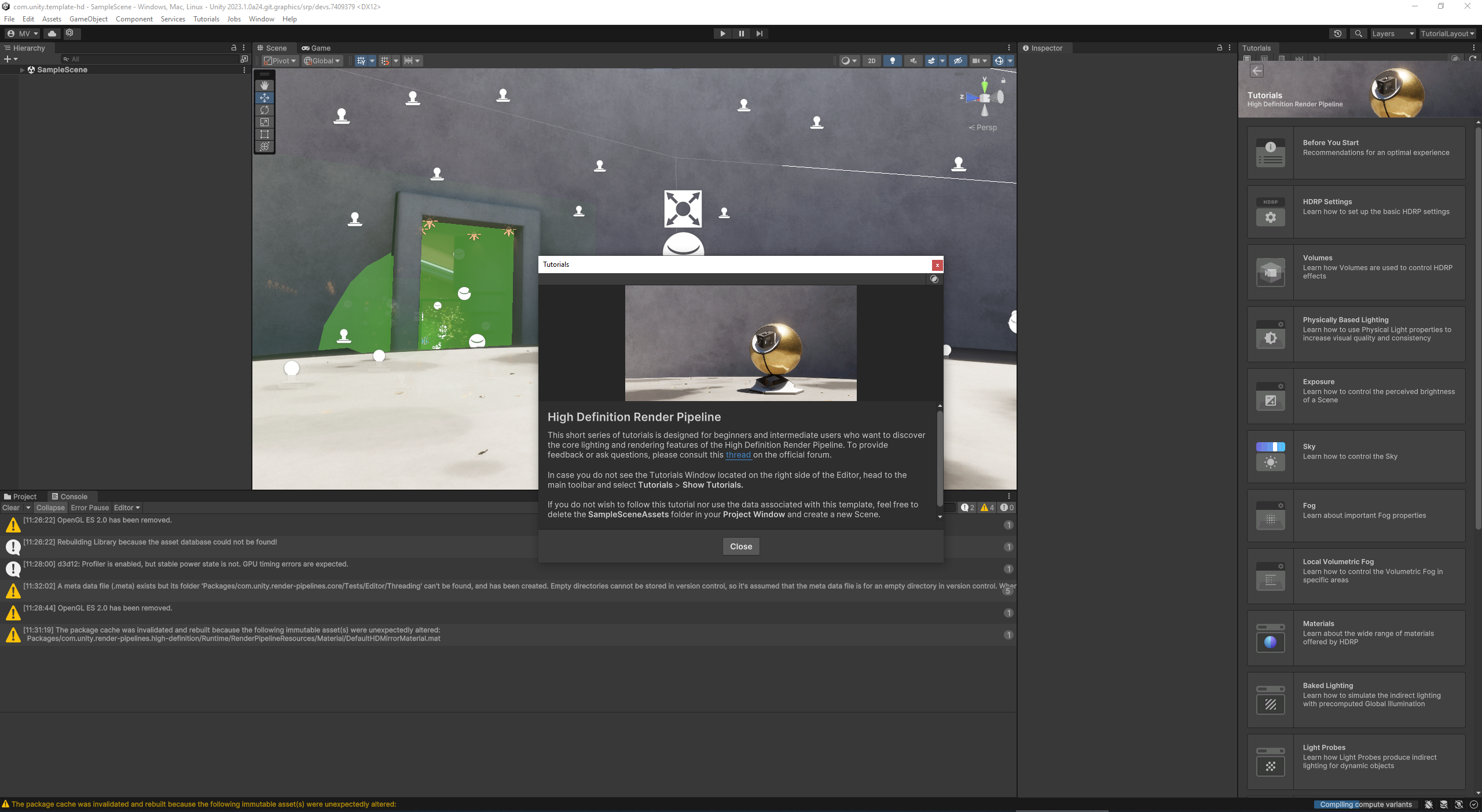 Fixed Layout Warning for HDRP 3D Sample Scene in 2023.1 by pierre-unity · Pull Request #7760 ...