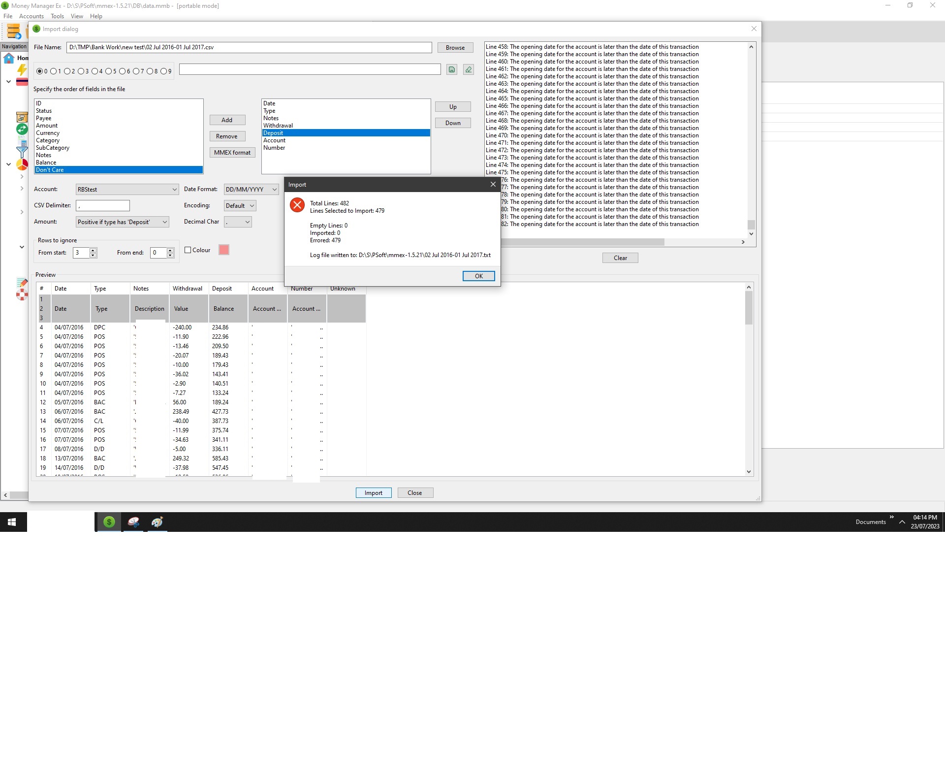 Teach me how to use CSV import, please · Issue #6103 · moneymanagerex/moneymanagerex · GitHub
