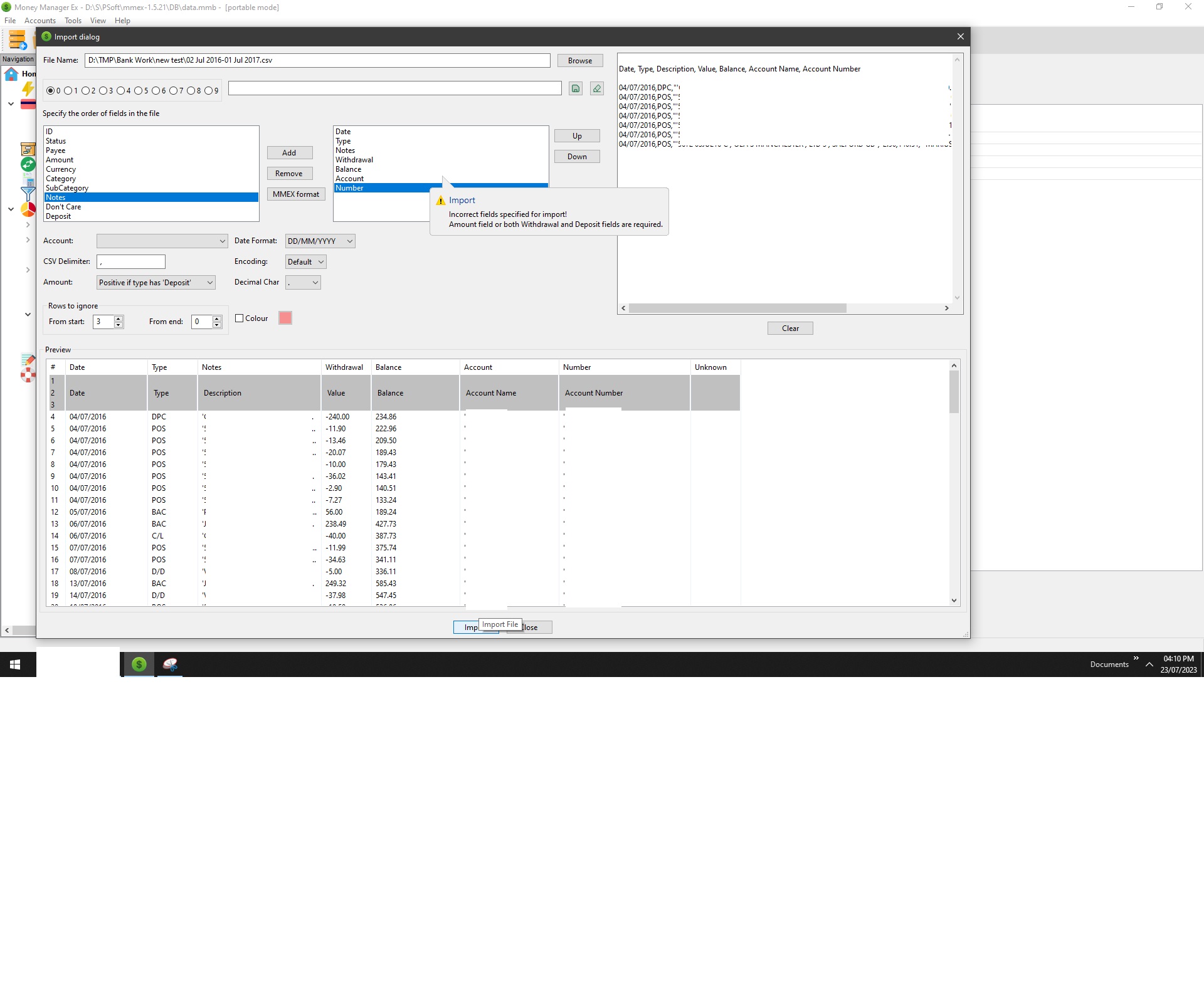 Teach me how to use CSV import, please · Issue #6103 · moneymanagerex/moneymanagerex · GitHub