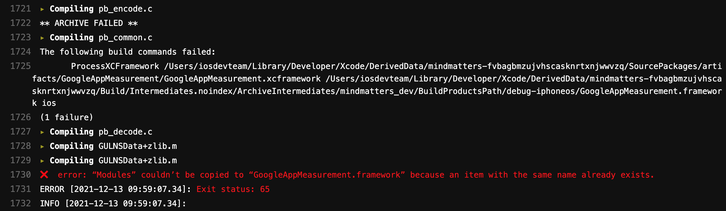 “firebaseanalyticsframework” Couldnt Be Copied To “debug Iphoneos” · Issue 9031 · Firebase