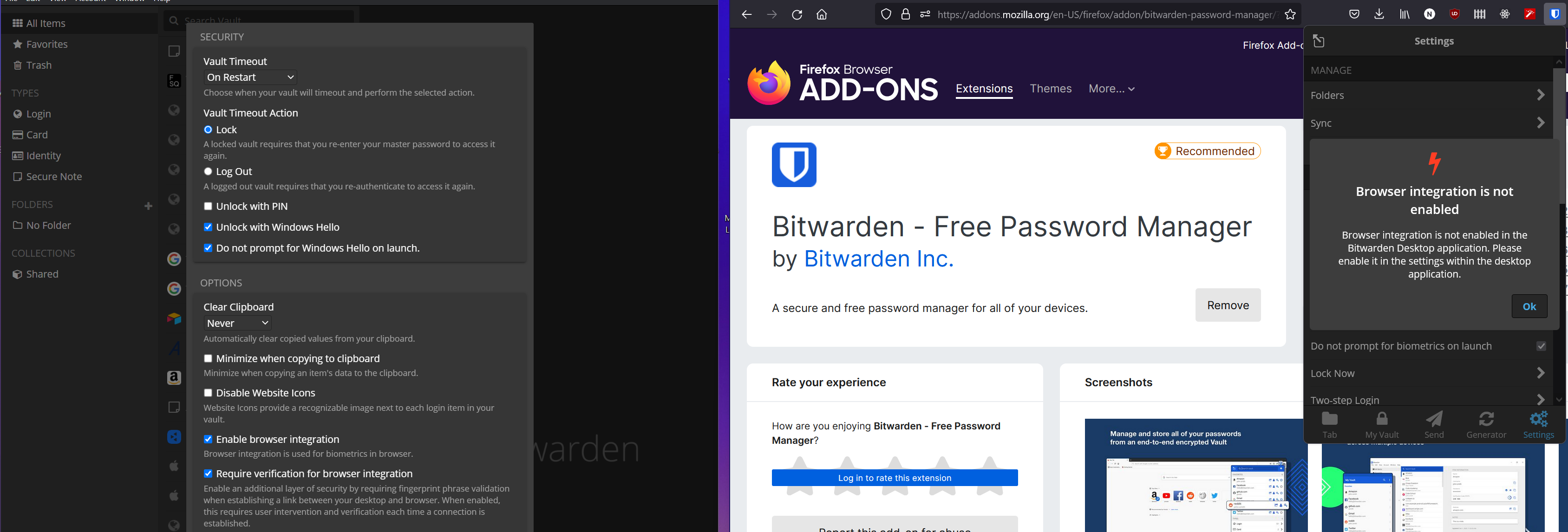 Browser integration is not enabled · Issue #1132 · bitwarden/desktop · GitHub