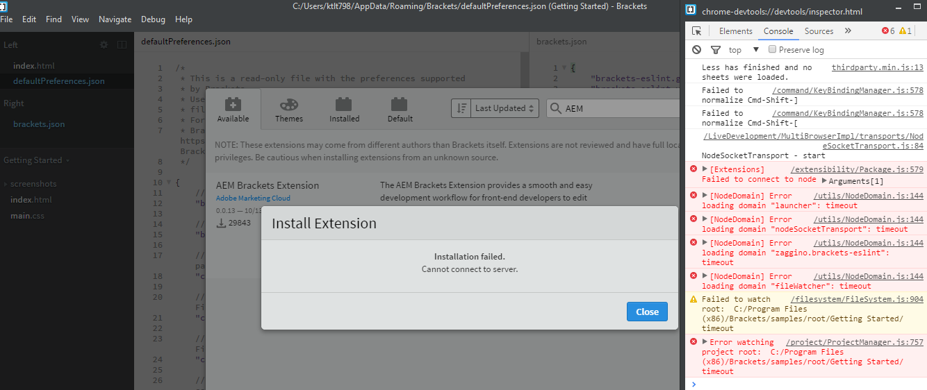 Bracket Extension installation failed · Issue #14116 · adobe/brackets ...
