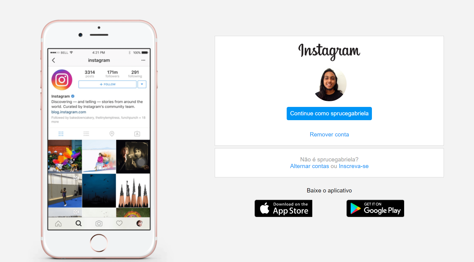 GitHub - Polegada/Landing-page-Instagram
