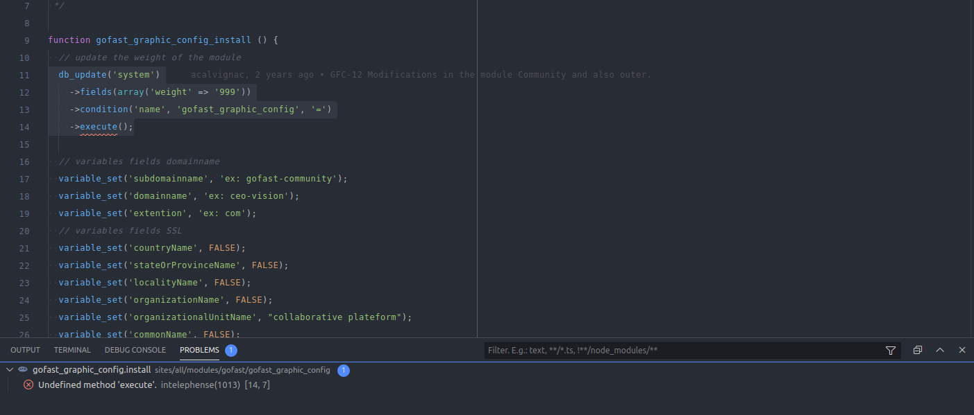 Undefined method 'execute' · Issue #1005 · bmewburn/vscode-intelephense · GitHub