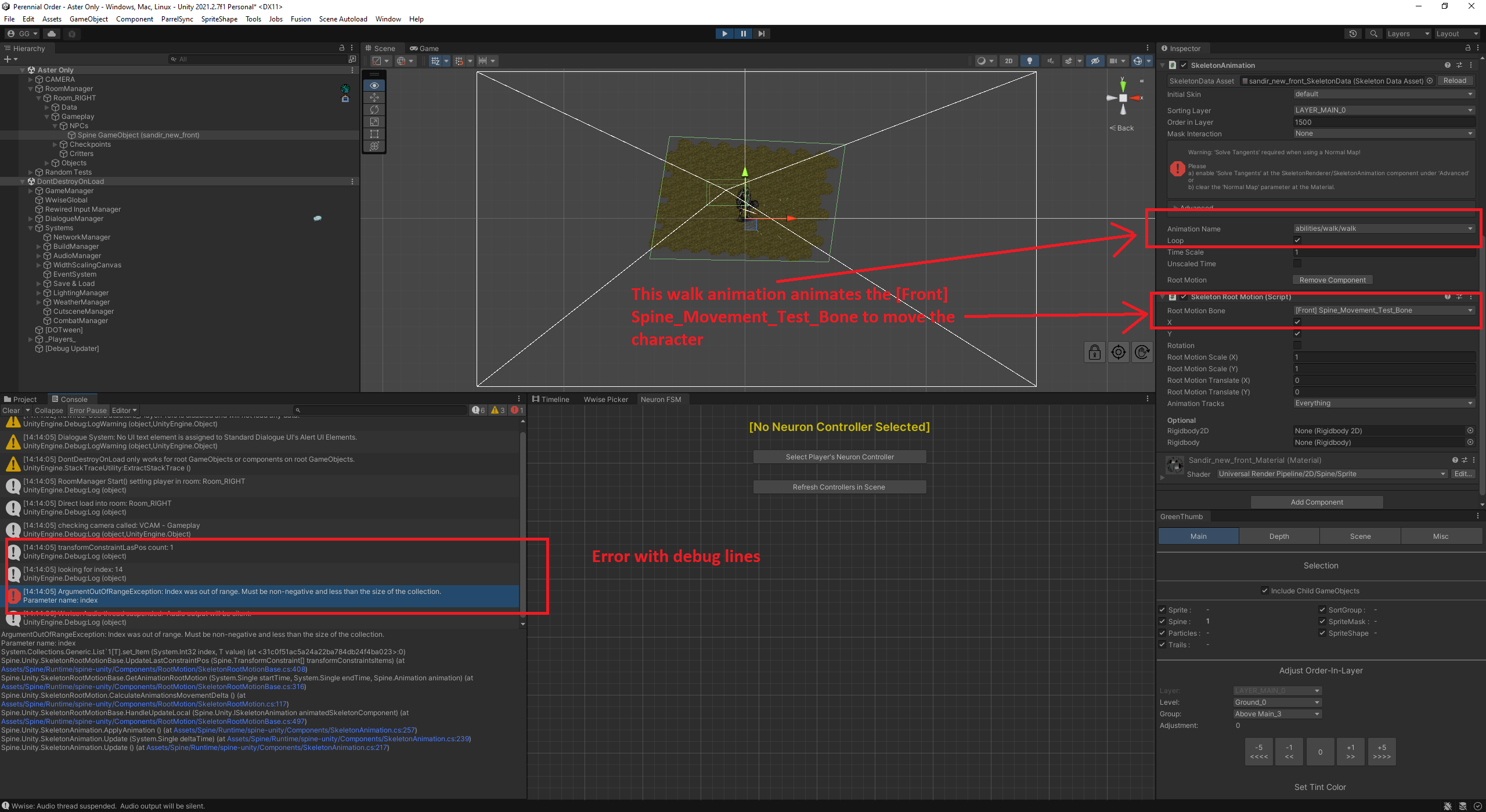 [Unity] SkeletonRootMotion index error when selecting non-default Root Motion Bone · Issue #2110 ...