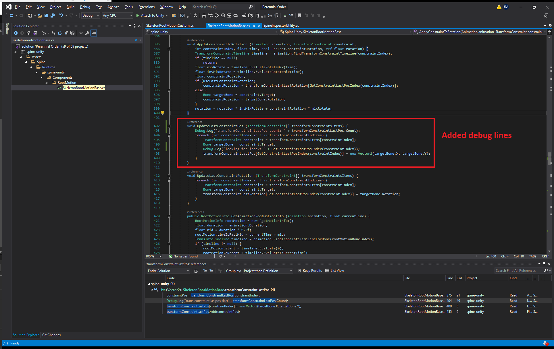 [Unity] SkeletonRootMotion index error when selecting non-default Root Motion Bone · Issue #2110 ...