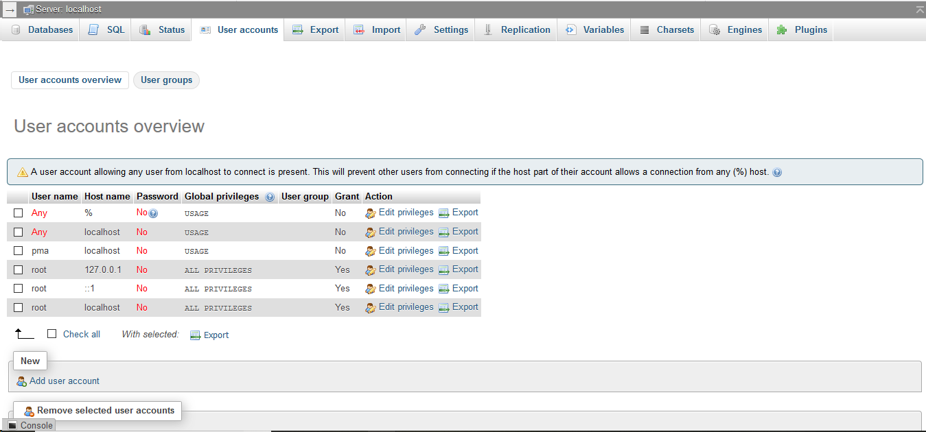 Panel Hides On Refreshing The Browser · Issue 15046 · Phpmyadminphpmyadmin · Github