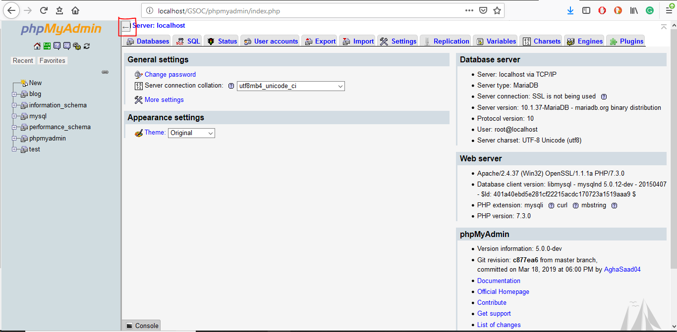 Server logo behind the button · Issue #15074 · phpmyadmin/phpmyadmin · GitHub