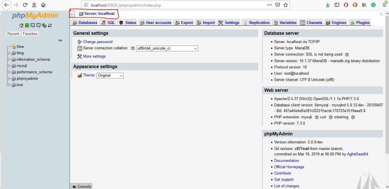 Server logo behind the button · Issue #15074 · phpmyadmin/phpmyadmin ...