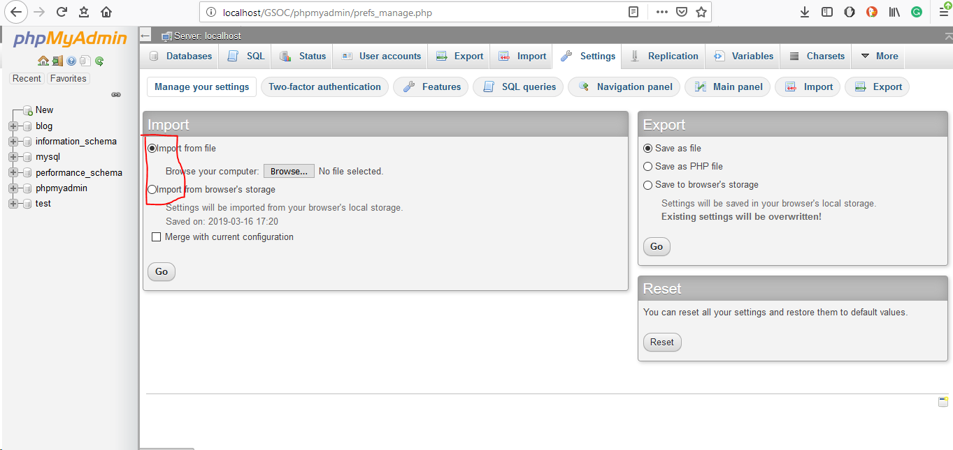 Spaces issue in radio button · Issue #15098 · phpmyadmin/phpmyadmin ...