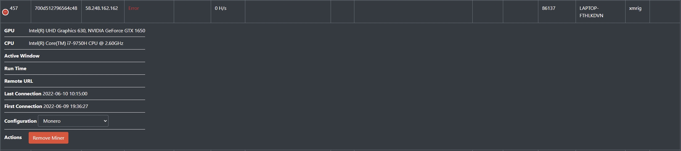 Miner Error · Issue #152 · UnamSanctam/UnamWebPanel · GitHub