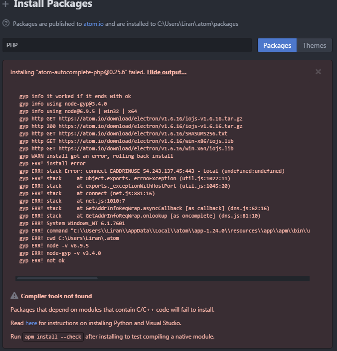 Can't install new packages. · Issue #774 · atom/apm · GitHub