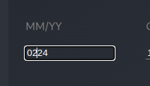 Add a format when user adds Expiration date for credit card to look like MM/YY · Issue #27 ...