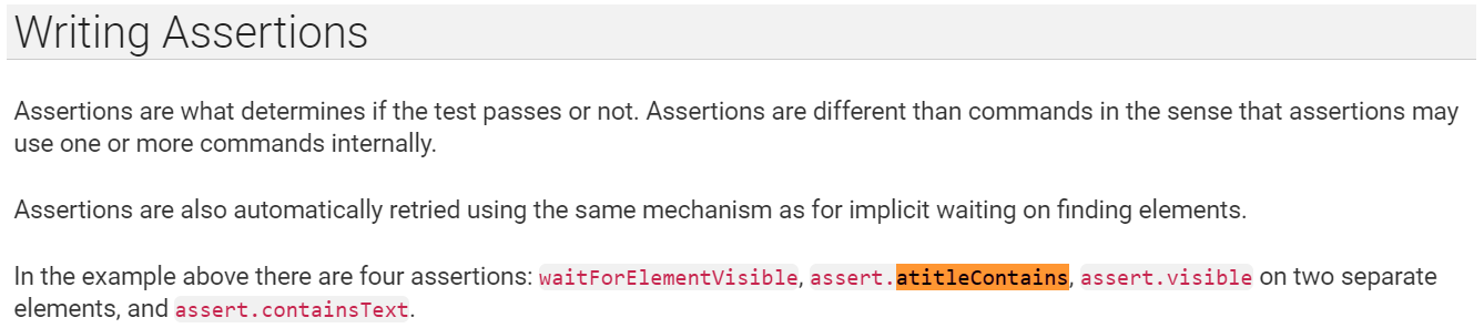 Possible typo "assert.atitleContains" on https://nightwatchjs.org/guide · Issue #120 ...