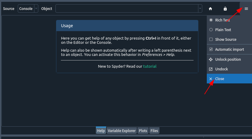 how to remove the "Usage window" from Help panel · Issue #18953 ...