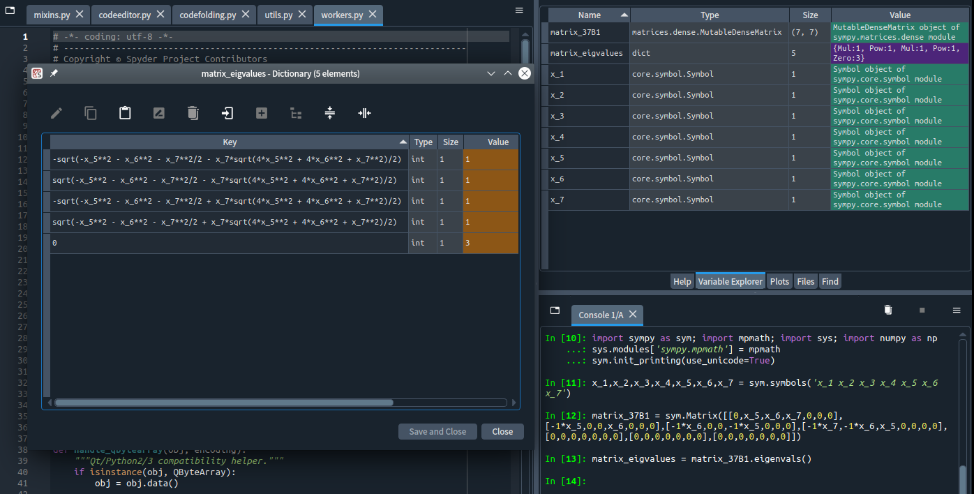 Problem When Examining Dict Variable In Variable Explorer Spyder