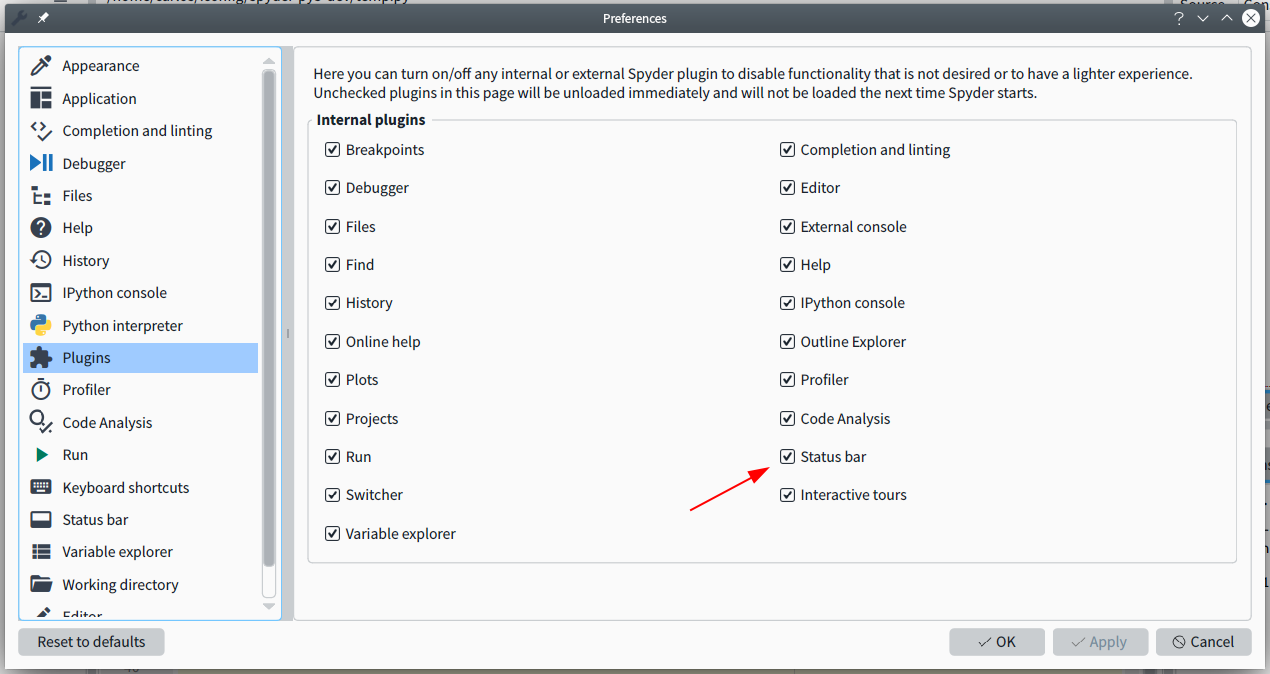 Feature Request: Option to Hide the Status Bar · Issue #20917 · spyder ...