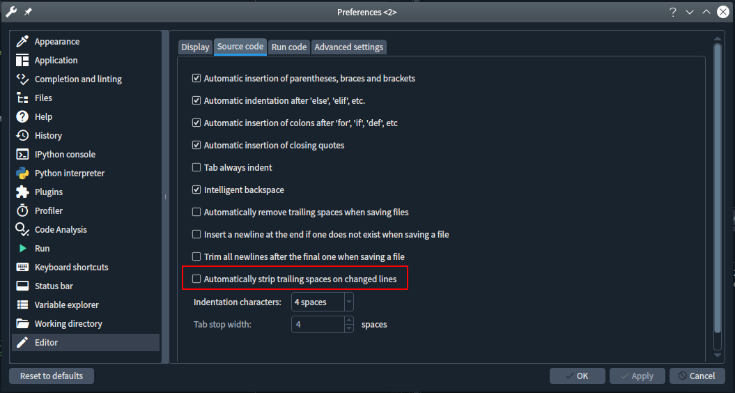 Feature Request Auto Format Using Custom Or Specific Rules Only · Issue 21355 · Spyder Ide 5997