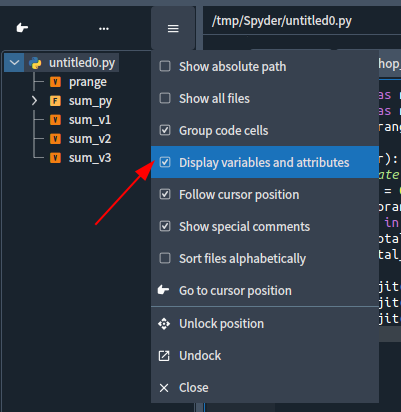 Support for displaying dynamically generated functions in Outline Panel · Issue #21438 · spyder ...