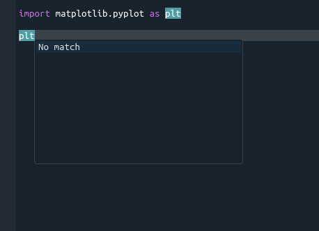 Remove "No match" entry in editor's code completion widget · Issue ...