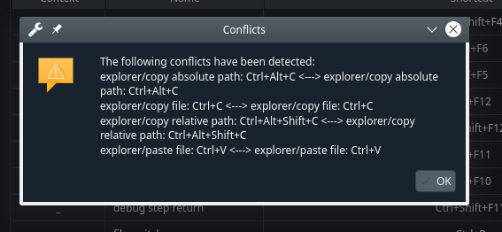 Duplicate keyboard shortcuts, restoring them to default crashes · Issue ...