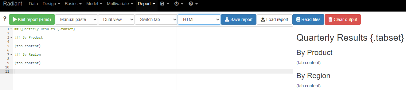 HTML document from R Markdown · Issue #151 · radiant-rstats/radiant · GitHub