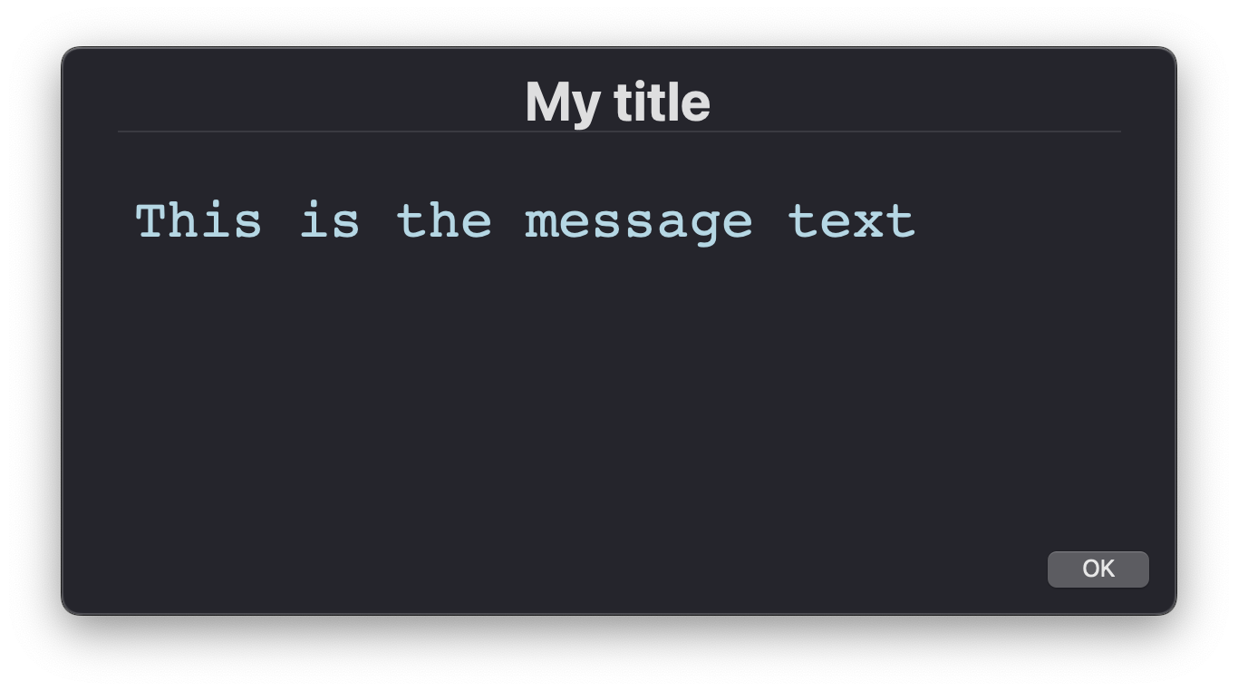Bug (?): `--titlefont` size spec overrides `--messagefont` size spec · Issue #122 · swiftDialog ...