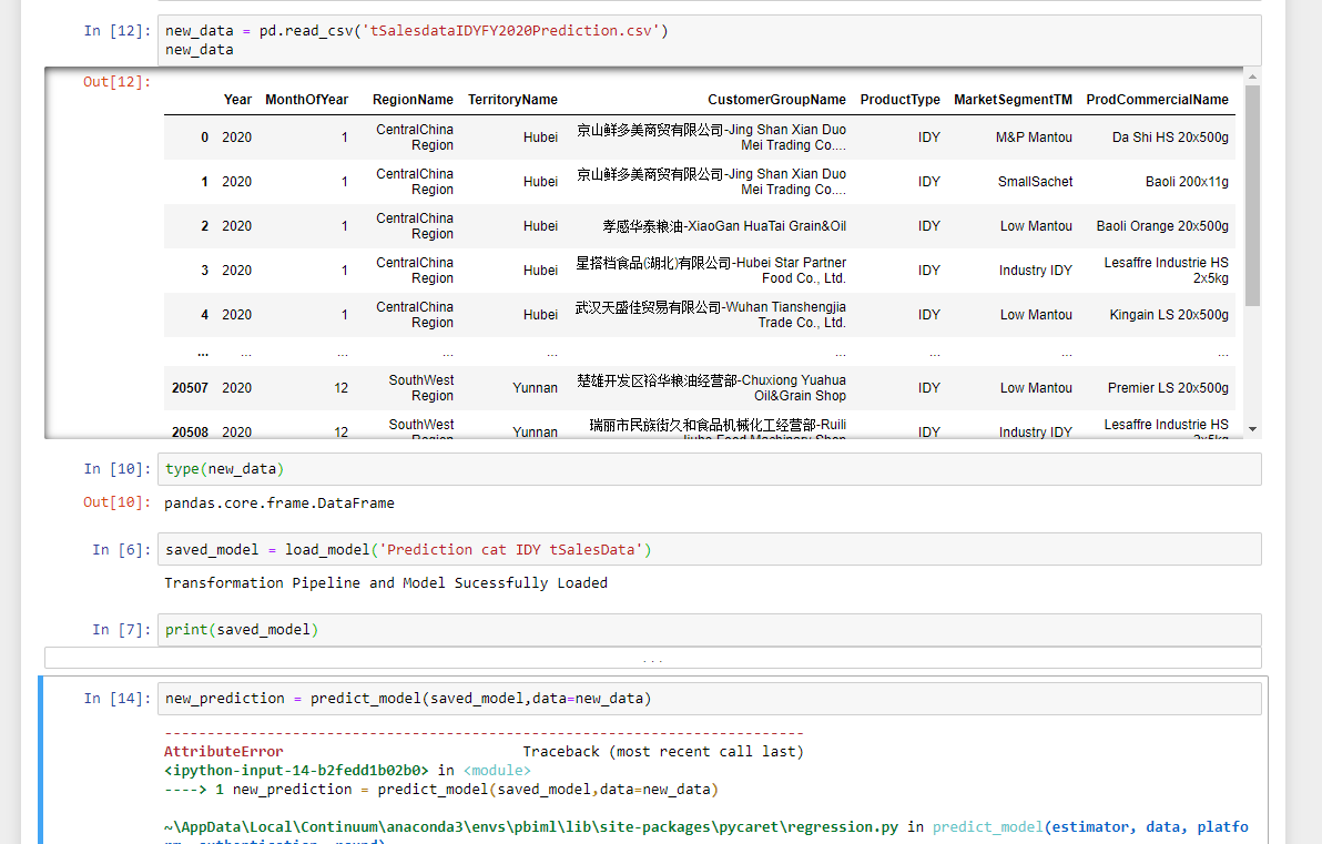 Prediction with Saved Model Attribute Error · Issue #525 · pycaret/pycaret · GitHub