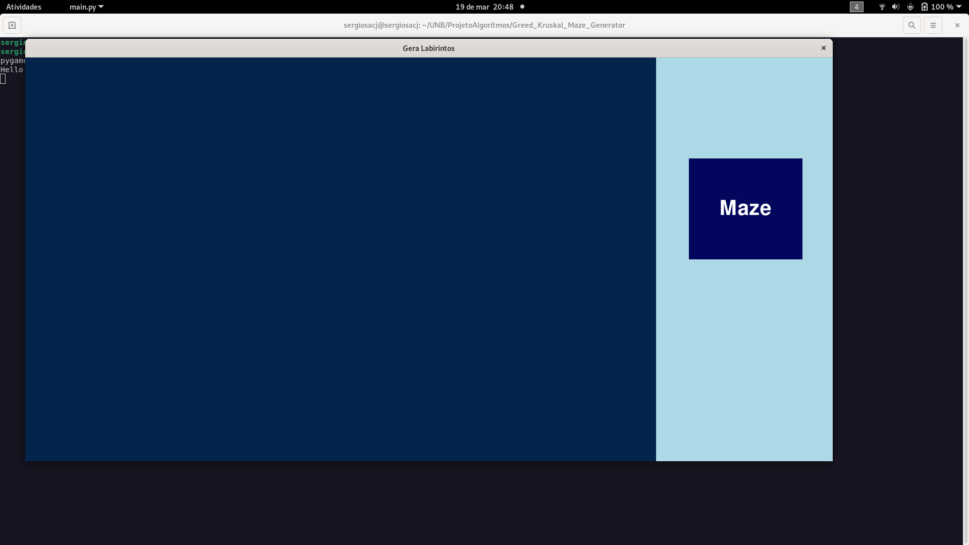 GitHub - projeto-de-algoritmos/Greed_Kruskal_Maze_Generator