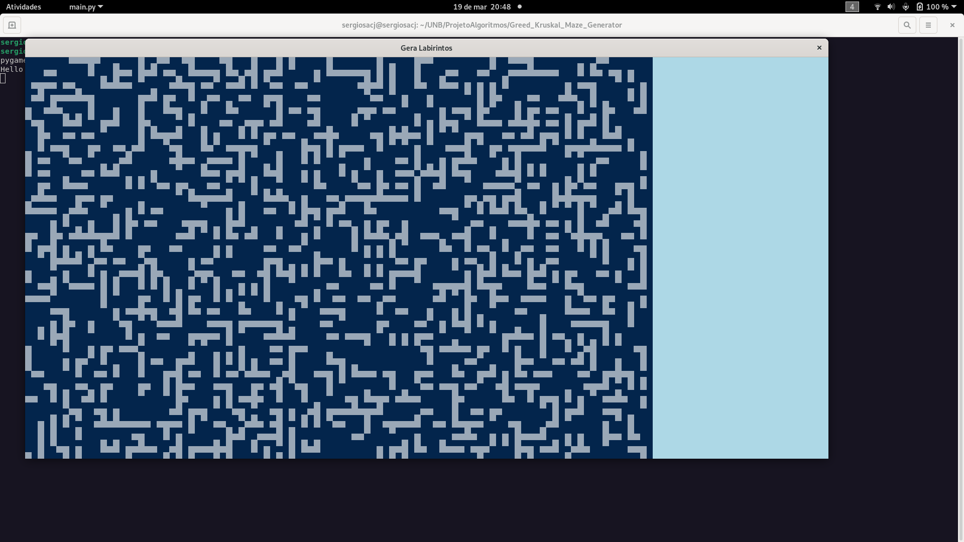 GitHub - projeto-de-algoritmos/Greed_Kruskal_Maze_Generator