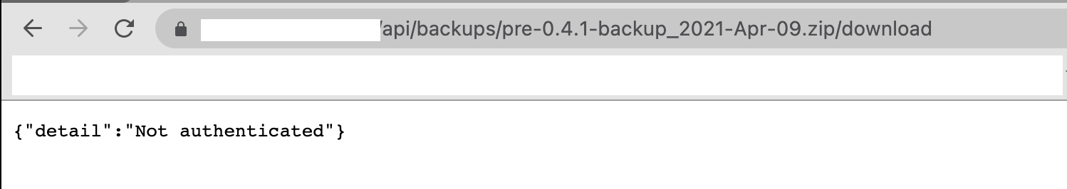 Unable to download backups due to "Not authenticated" error · Issue #279 · mealie-recipes/mealie ...
